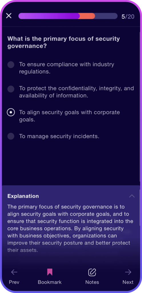 DestCert App: CISSP, CCSP, CISM & Security+ Flashcards